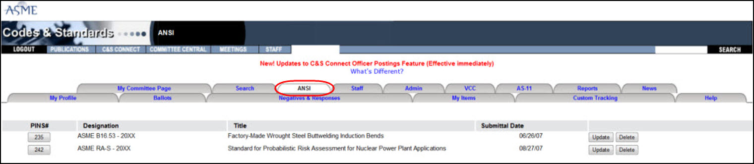 ANSI, Types of Forms
